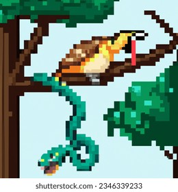 Pixel Art Vectorstyle Image Large Python imagem gerada por IA ...