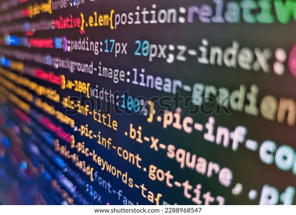 Real Css Code Developing Screen Programming Stock Photo 2288968547 | Shutterstock