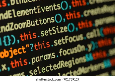 Real Java Script Code Developing Screen Stock Photo 701739127 ...
