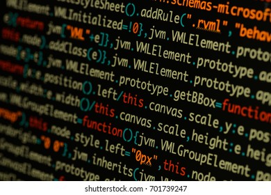 Real Java Script Code Developing Screen Stock Photo 701739247 ...