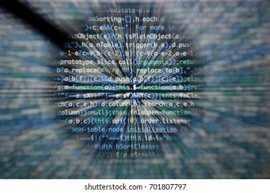 Real Java Script Code Developing Screen Stock Photo 701806768 ...