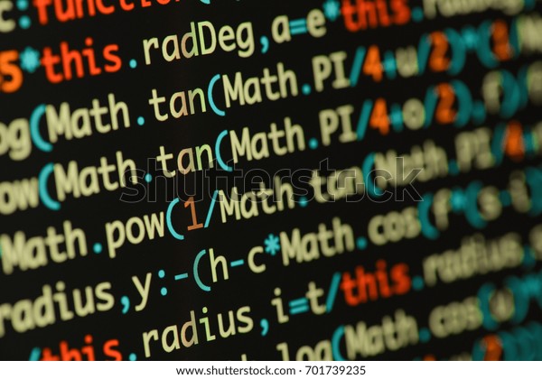 Real Java Script Code Developing Screen Stock Photo 701739235 ...