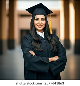 Saudi Woman Wearing Academic Dress Graduation AI-generated image 2577641863 | Shutterstock
