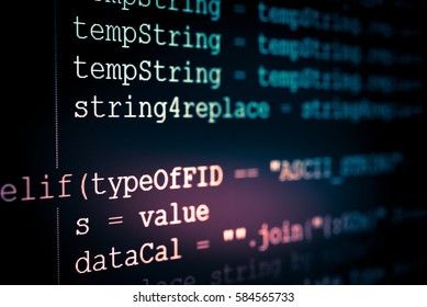 Software Developer Programming Code Abstract Computer Stock Photo ...