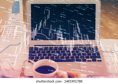 Stock Market Chart Top View Computer Stock Photo 2118422618 | Shutterstock