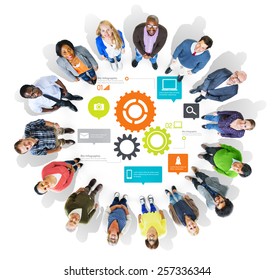 Team Teamwork Cog Functionality Technology Business Stock Photo ...
