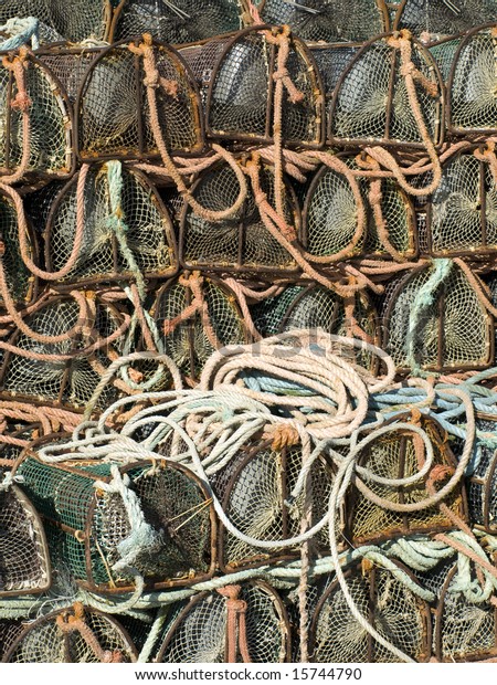 Typical Traps Capture Shellfish On Galicia Stock Photo 15744790 ...