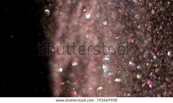 Use Realistic Glitter Exploding On Black Stock Photo 743669908 ...