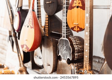 Variety Asian Stringed Musical Instruments Put Stock Photo 2453567889 ...