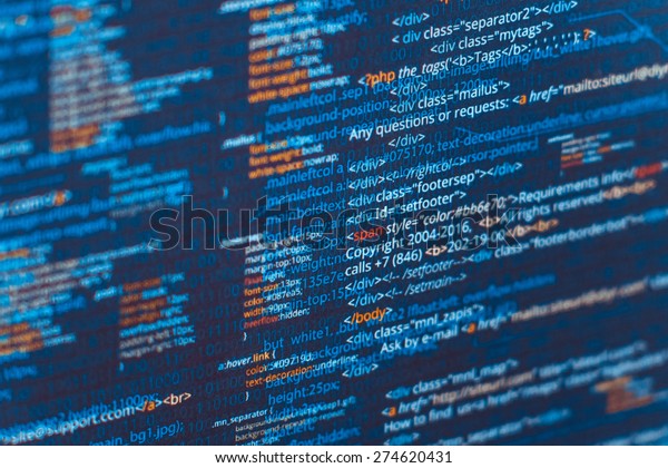Стоковая фотография 274620431: Web Developer Html Code Css On | Shutterstock