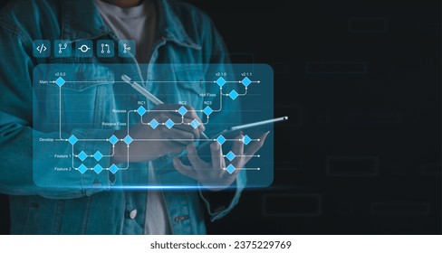Workflow Computer Automation Business Office Developer Stock Photo ...