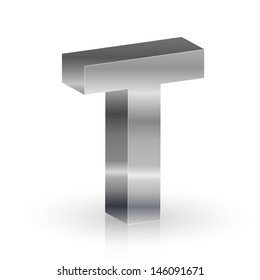 Isometric Font Letter T 3d Rendering Stock Illustration 443456374 ...
