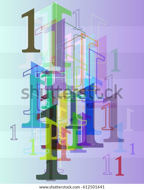 1 Number Template Pattern Stock Vector (Royalty Free) 612501641 ...