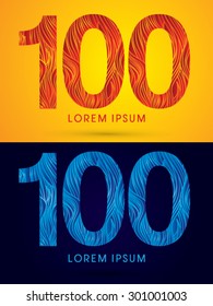 500 Font Text Designed Using Line Stock Vector (Royalty Free) 301001015 ...