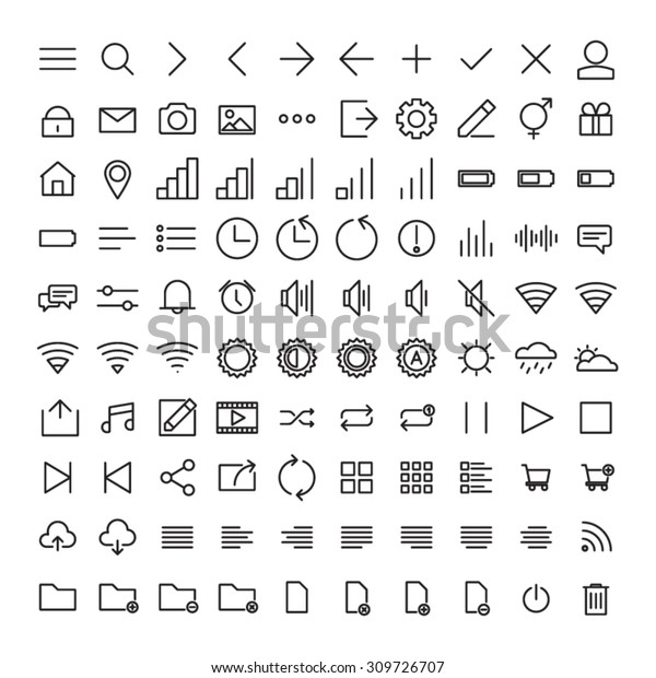680,297 Mobile App Icon Set Images, Stock Photos & Vectors | Shutterstock