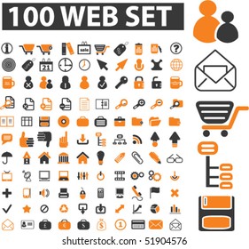 100 Web Set Vector Stock Vector (Royalty Free) 51904576 | Shutterstock