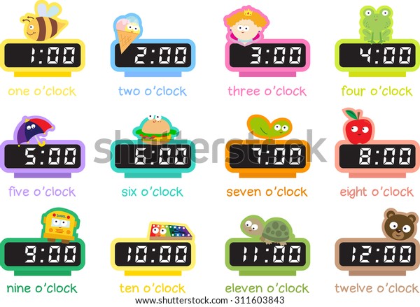 1,679 Cute Digital Clock Stock Vectors, Images & Vector Art | Shutterstock