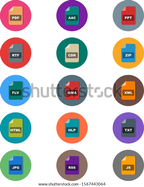 15 Icon Set File Formats Personal Stock Vector (Royalty Free ...