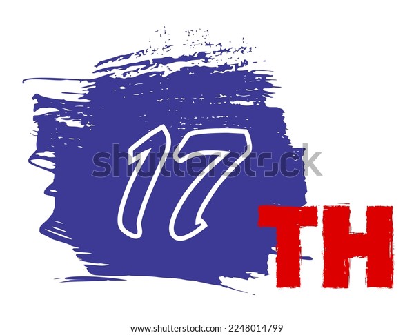17th Ordinal Numbers Counting Vector Art Stock Vector (Royalty Free ...