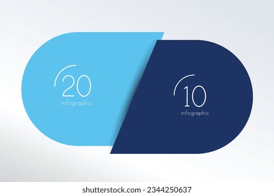 2 Optionen Konzept, Schritte. Zwei miteinander: Stock-Vektorgrafik ...