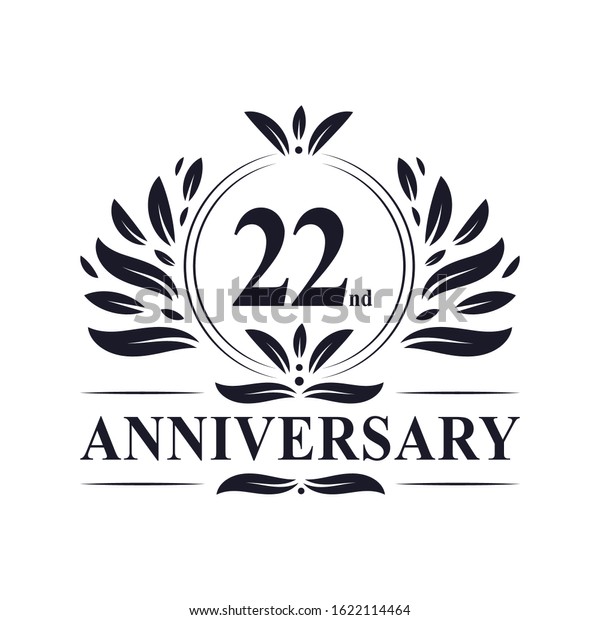 22nd Anniversary Celebration Luxurious 22 Years Stock Vector Royalty 22nd-anniversary-celebration-luxurious-22-years-stock-vector-royalty