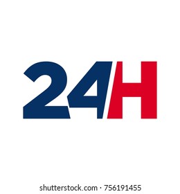24 Hours Vector Logo Stock Vector (Royalty Free) 756191455 | Shutterstock