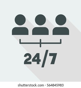 247 Network Services Vector Web Icon Stock Vector (Royalty Free ...