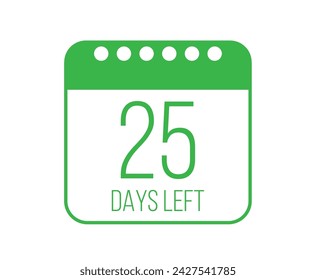 20 Days Left Vector Days Countdown Stock Vector (Royalty Free ...