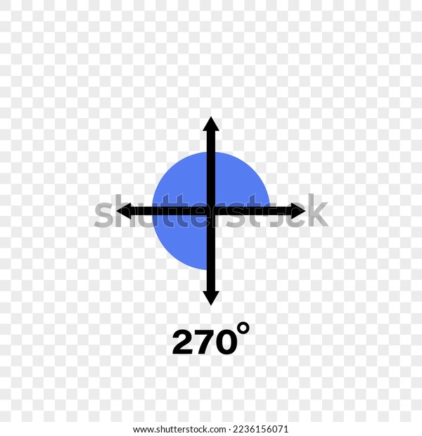 270 Degree Angle Icon Geometric Symbol Stock Vector (Royalty Free ...
