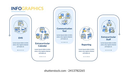 2d Extracurricular Activities Vector Infographics Template Stock Vector ...