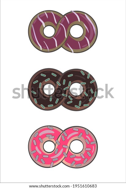 3 Infinity Donuts Vector Separate Layers: เวกเตอร์สต็อก (ปลอดค่า ...