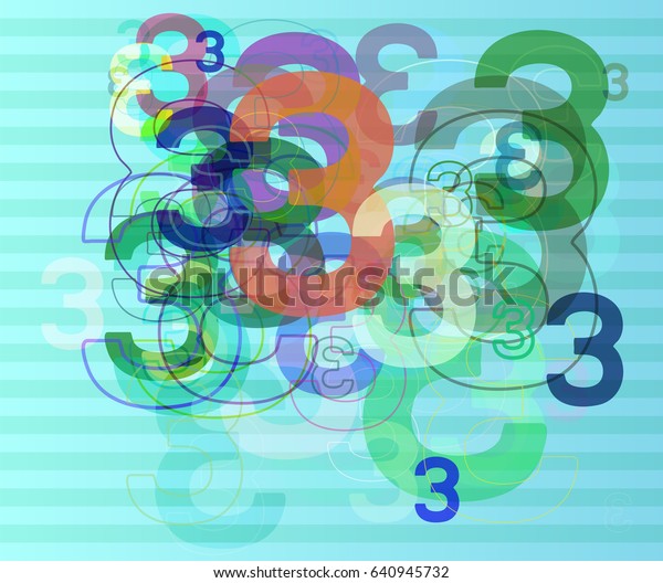 3 Number Pattern Art Stock Vector (Royalty Free) 640945732 | Shutterstock