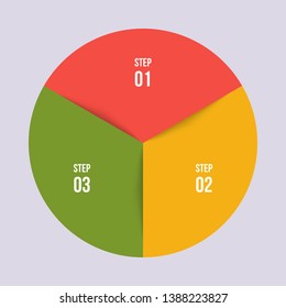 3 Steps Circle Chart Circle Infographic: vector de stock (libre de ...