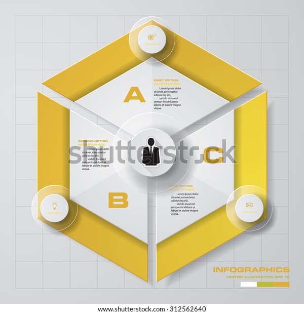 3 Steps Modern Design Hexagonal Infographics Stock Vector (Royalty Free ...