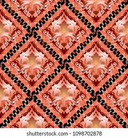 3d Baroque Seamless Pattern Vector Ornamental Stock Vector (Royalty ...