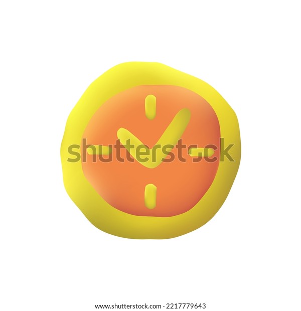 3d Clock Vector Icon Concept Time Stock Vector (Royalty Free ...