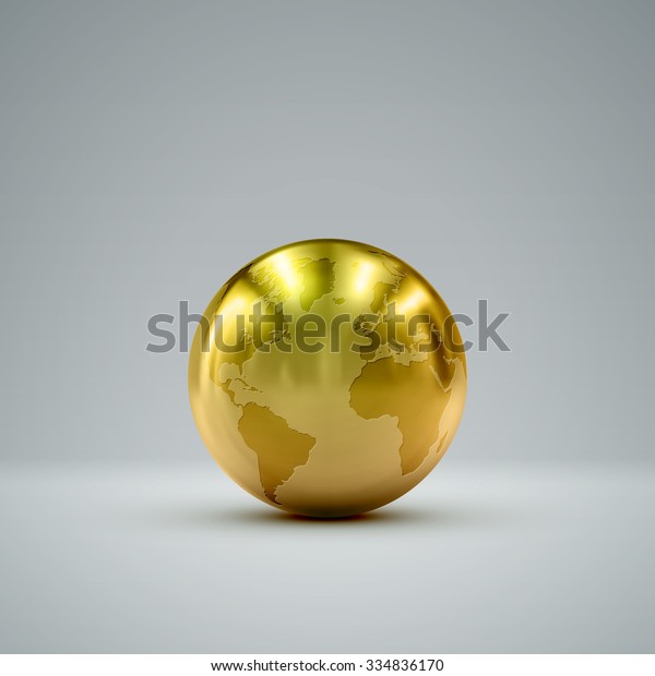 3d Metallic Sphere Reflections Vector Realistic Stock Vector (Royalty ...