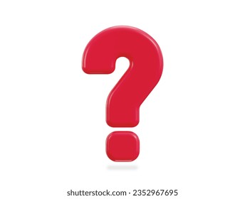 Question Mark Red 3d Vector Illustration Stock Vector (Royalty Free ...