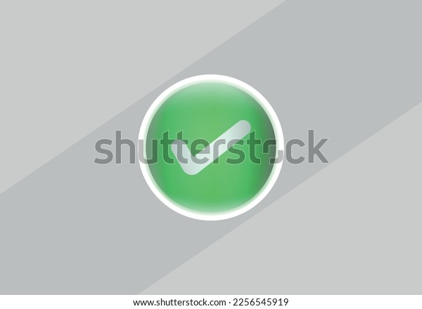 3d Realistic Check Mark Button Vector Stock Vector (Royalty Free ...