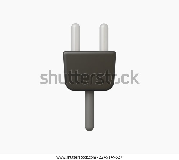 3d Realistic Electric Plug Vector Illustration Stock Vector (Royalty ...
