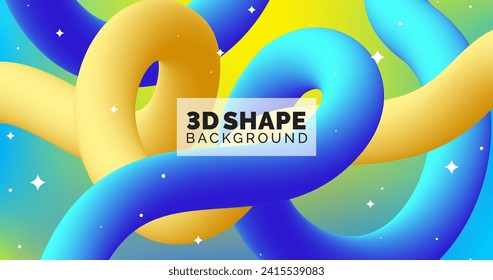 3d Shape Background Vector Design Eps Stock Vector (Royalty Free ...