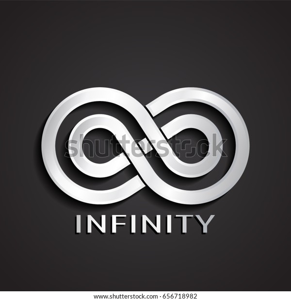 3d Silver Modern Shape Infinity Symbol Stock Vector (Royalty Free ...