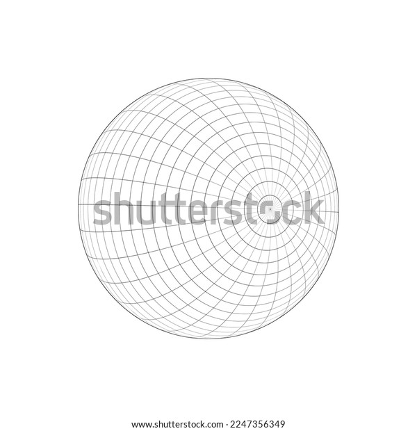 3d Sphere Wireframe Planet Earth Model Stock Vector (Royalty Free ...