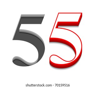 3d Vector Number Five Design Isolated: เวกเตอร์สต็อก (ปลอดค่าลิขสิทธิ์ ...