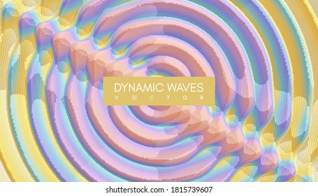 3d Wavy Background Ripple Effect Vector Stock Vector (Royalty Free ...