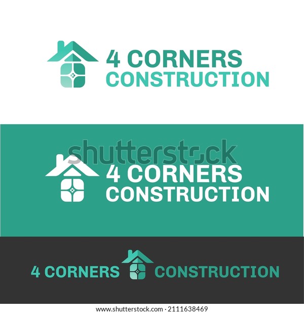 4 Corner Construction Logo Vector Stock Vector (Royalty Free ...