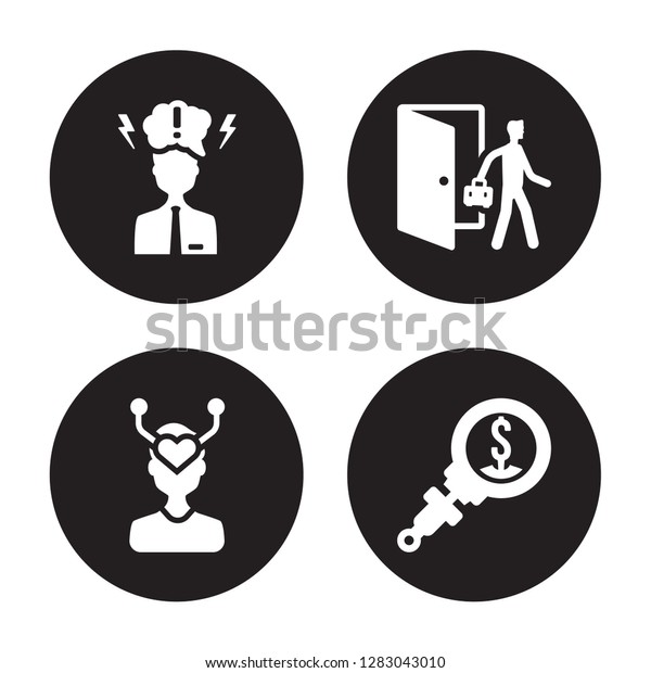 4 Vector Icon Set Grievance Emotional Stock Vector (Royalty Free ...