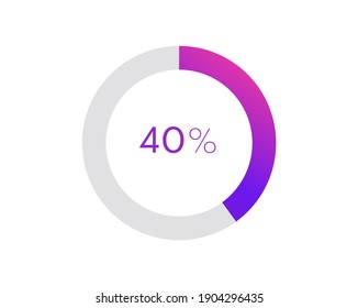 40 Percentage Pie Diagrams On White Stock Vector (Royalty Free ...