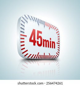 45 Min Timer Stock Vector (Royalty Free) 256474261 | Shutterstock