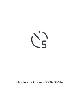 5 Sec Countdown Vector Icon Pictogram Stock Vector (Royalty Free ...